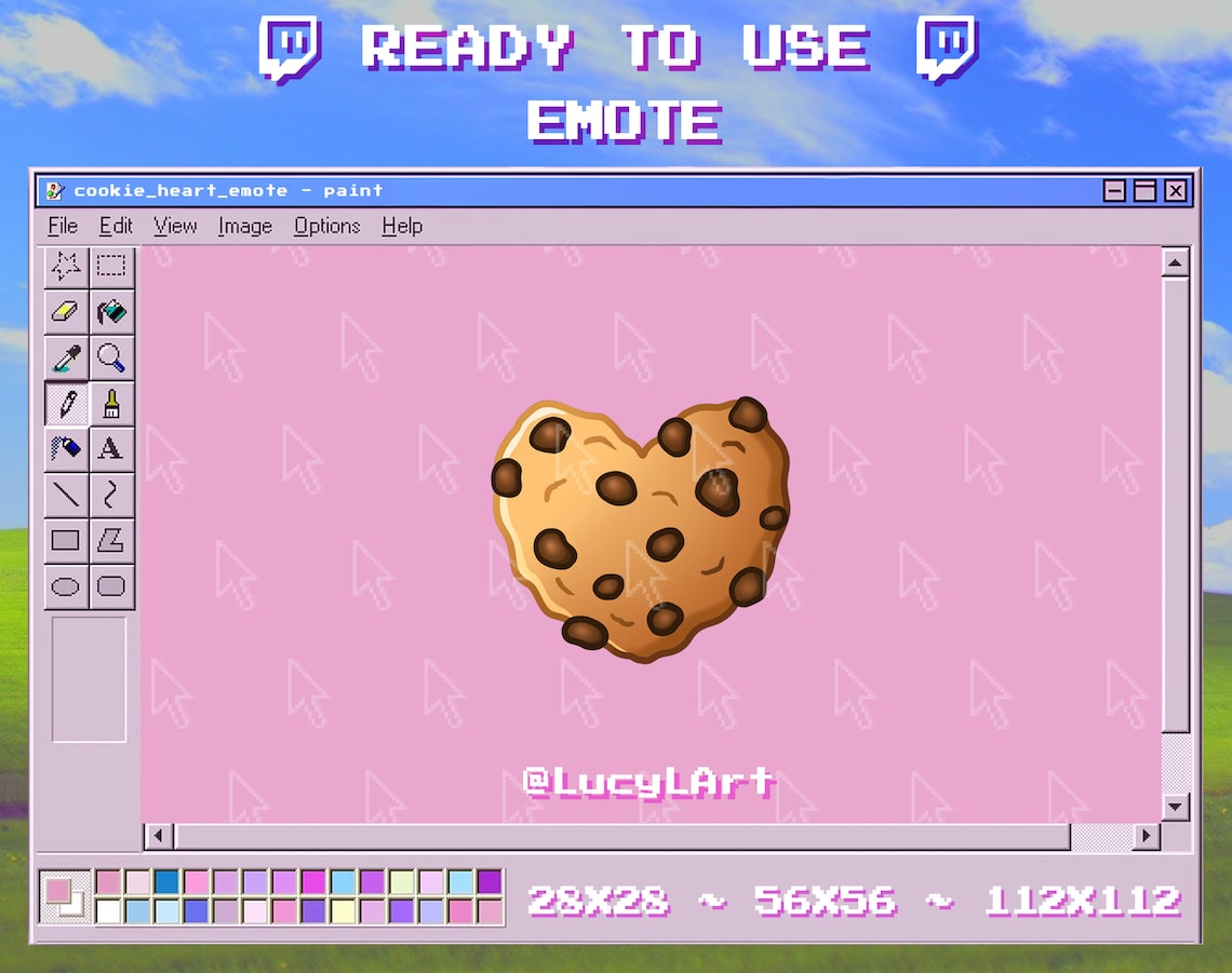Twitch Emote / Heart Emote/ Cookie Heart / Streamer / Aesthetic ...