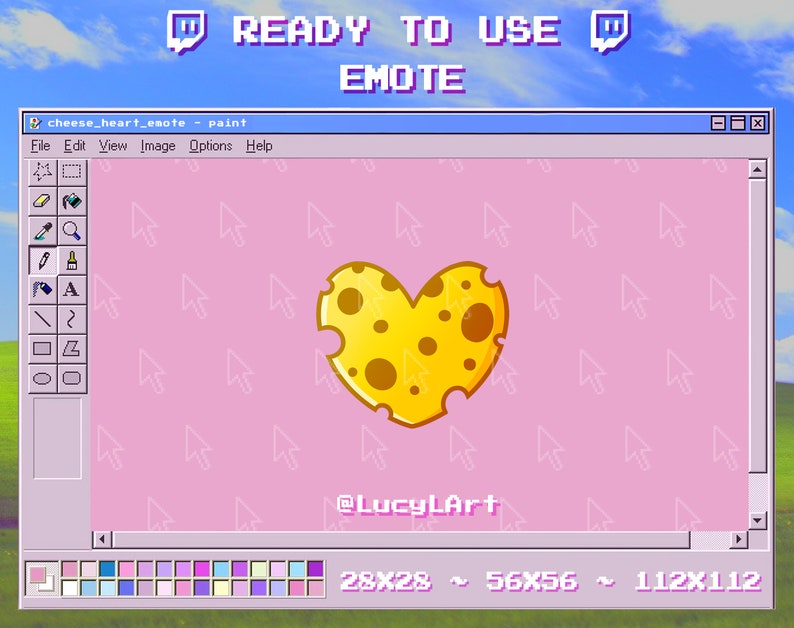 Twitch Emote / Heart Emote/ Cheese Heart / Streamer / Aesthetic ...