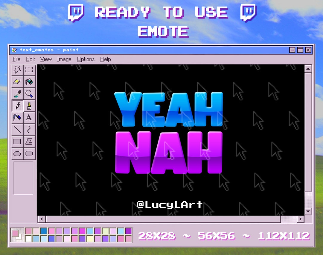 Twitch Emote / Text Emote/ YEAH NAH / Streamer / Aesthetic / Twitch ...