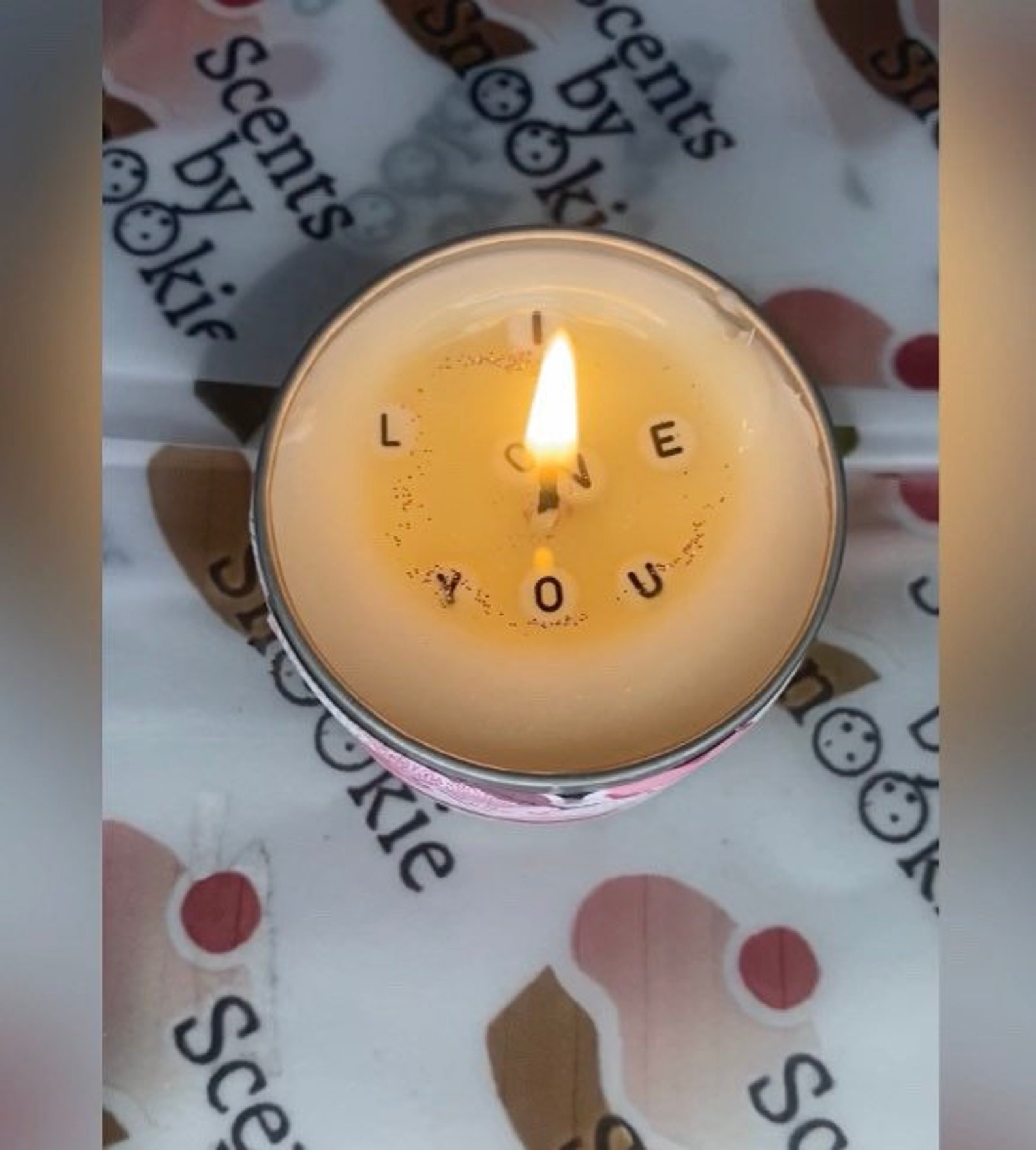 Letter Revealing Candle / Tin Candle / Valentine's Candle - Etsy