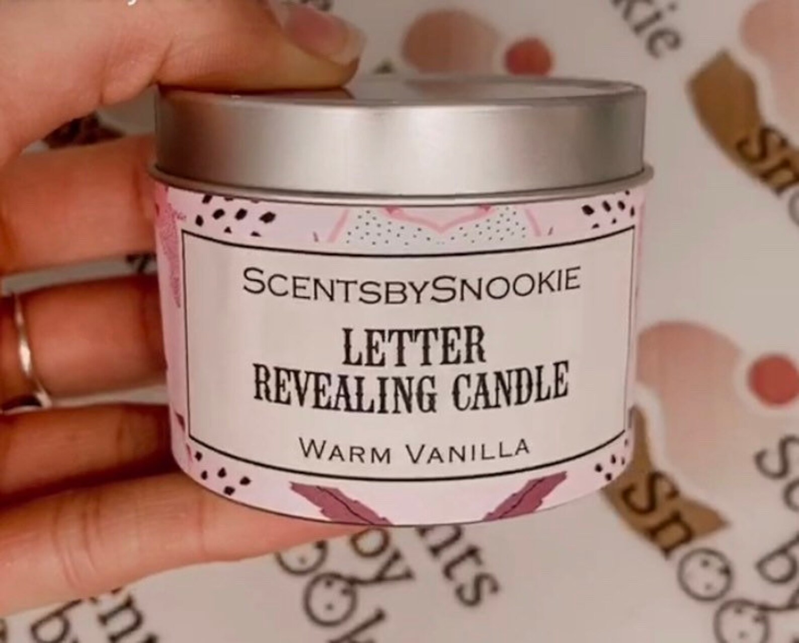 Letter Revealing Candle / Tin Candle / Valentine's Candle - Etsy