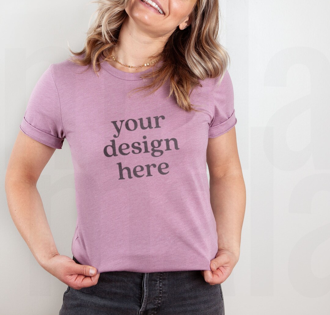 Heather Orchid Mockup, Bella Canvas Heather Orchid Mockup, Bella Canvas ...