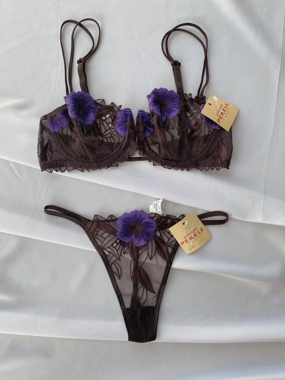 1990s vintage rare SIMONE PERELE deadstock lingerie s… - Gem