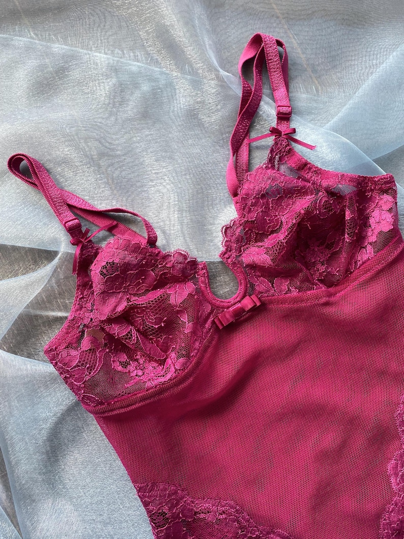 75B/C (34B/C) LA PERLA Malizia 80s/90s Vintage Lingerie Bodysuit S/M ...