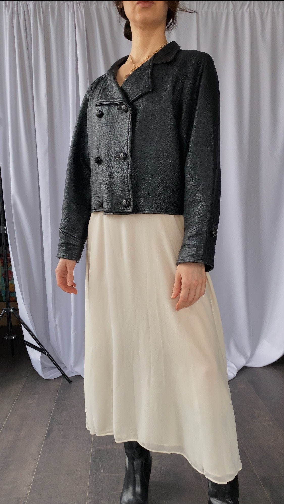 Vintage 1960s/70s Genuine Soft Leather Motorcycle Jacket, 1970s Short ...