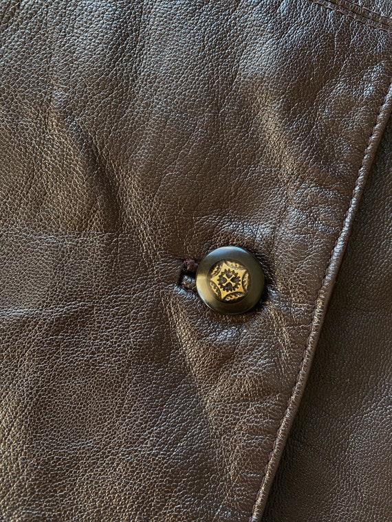 1980s vintage Medium genuine grain leather domain sle… - Gem