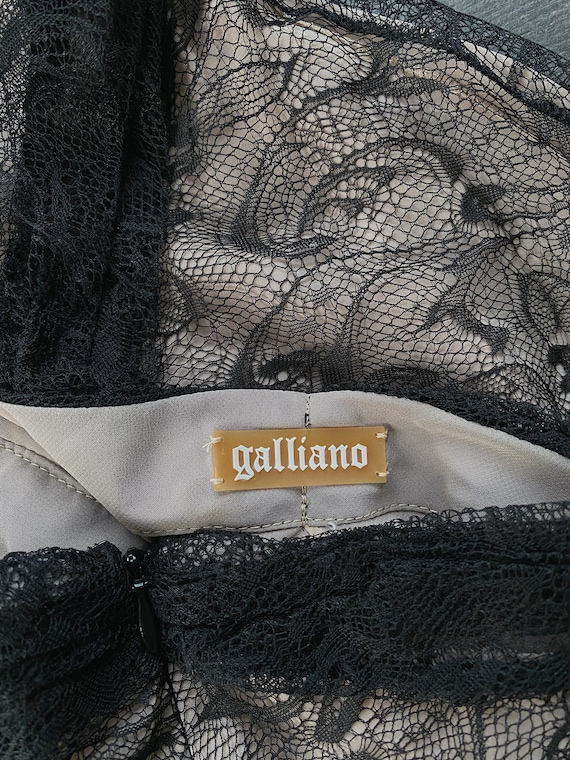 2000s vintage JOHN GALLIANO maxi semi-sheer evening g… - Gem