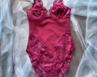 75B/C (34B/C) LA PERLA Malizia 80s/90s Vintage Lingerie Bodysuit S/M ...