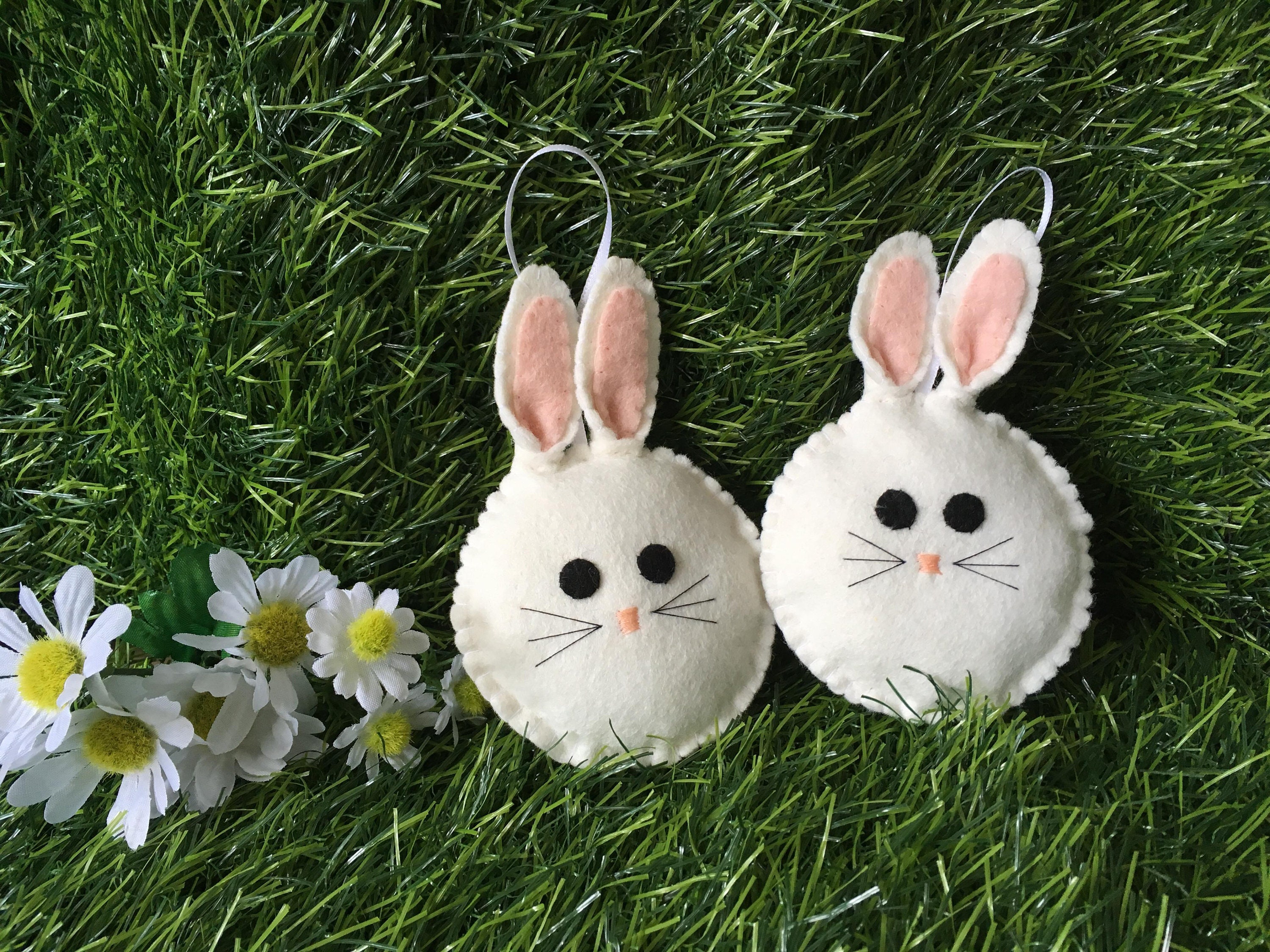 Felt Bunny Handmade Bunnies Felt Bunnies Rabbits Felt | Etsy