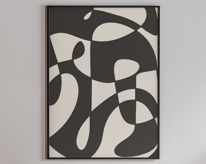 Minimalist Print, Minimalist Printable Art, Black and White Abstract ...