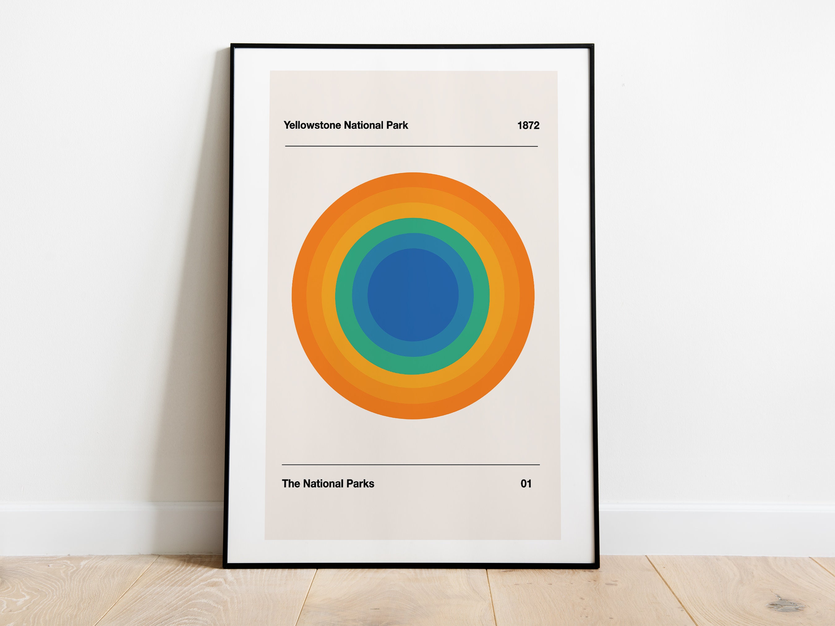 Mid Century Modern Yellowstone Poster, Downloadable Art Prints, Modern ...