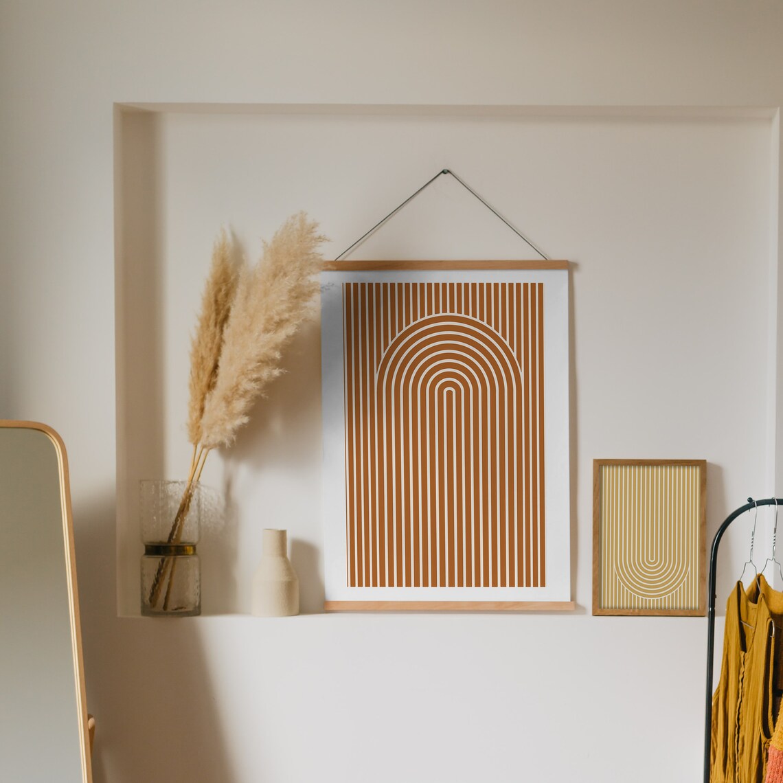 Mid-Century Rainbow Prints Set of 2 Abstract Rainbow | Etsy