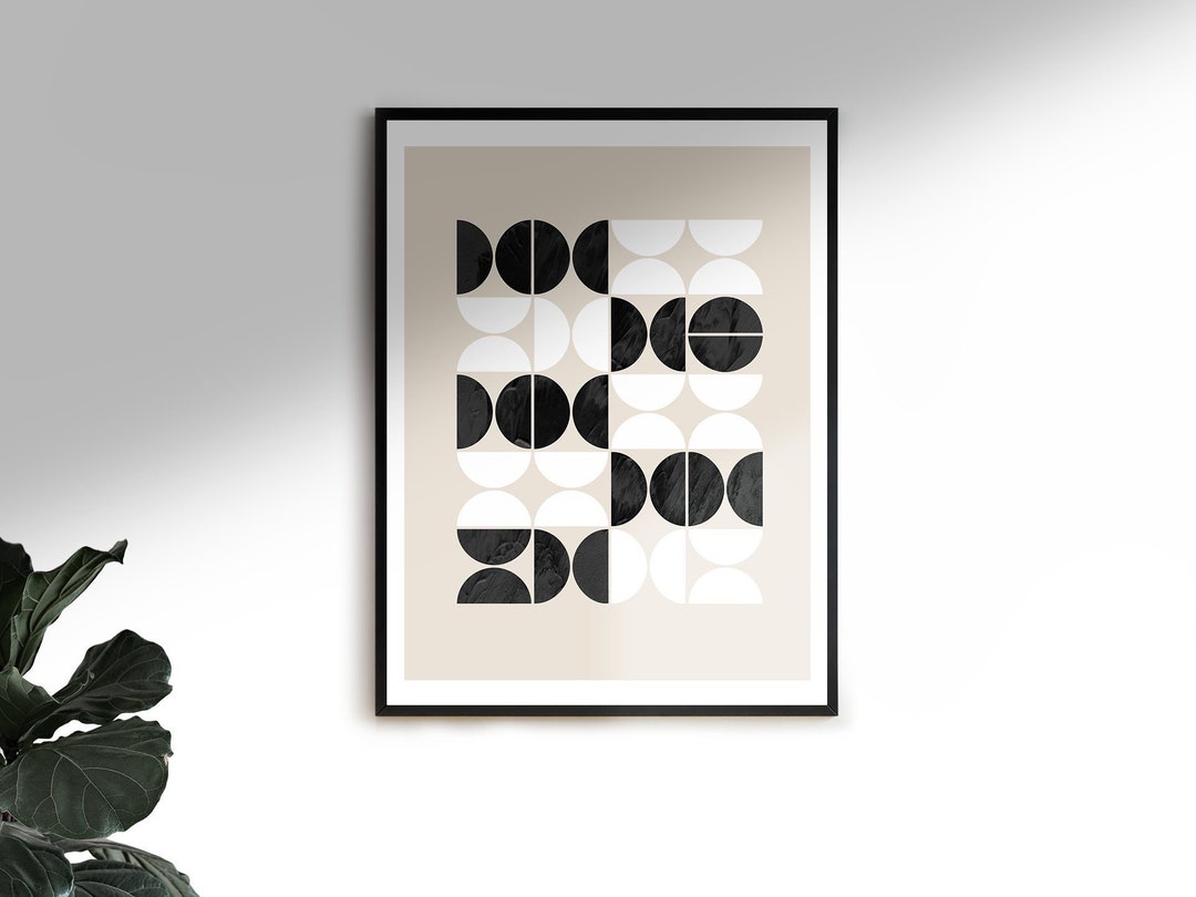 Mid Century Modern Printable Wall Art, Geometric Printable Wall Art ...