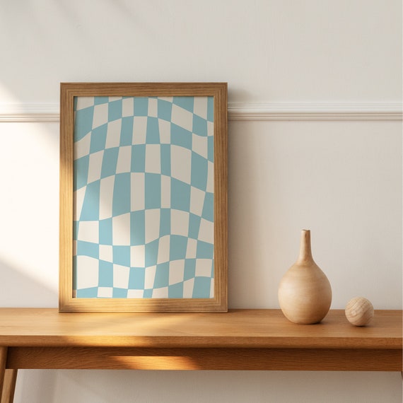 Checkered Wall Art Downloadable Retro Print Checkers Art - Etsy