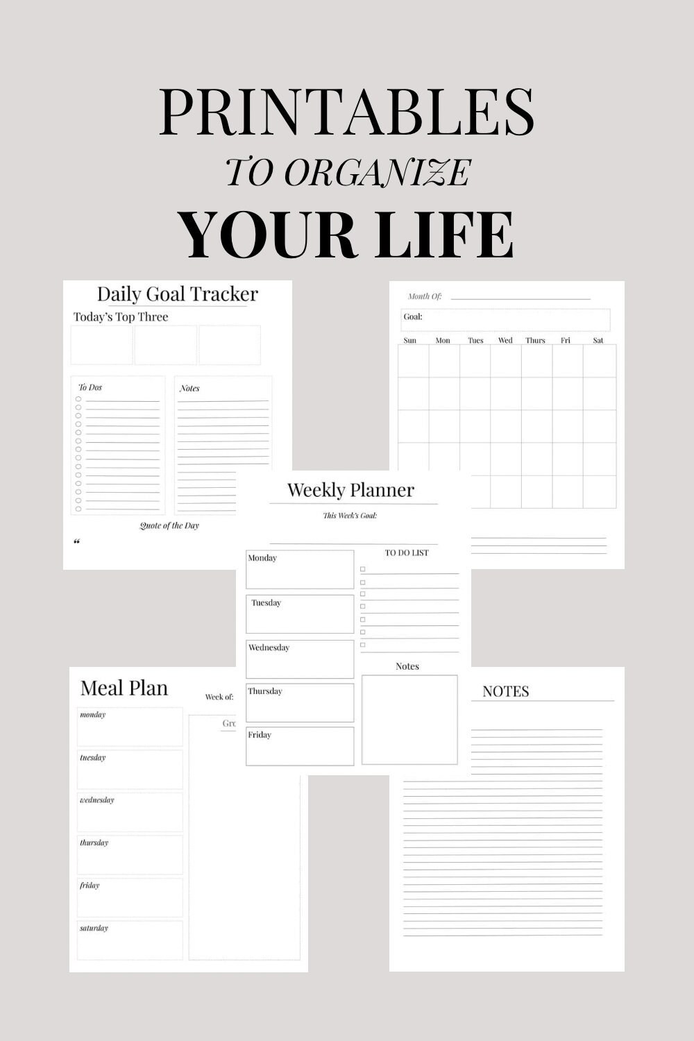 Printables to Organize Your Life - Etsy