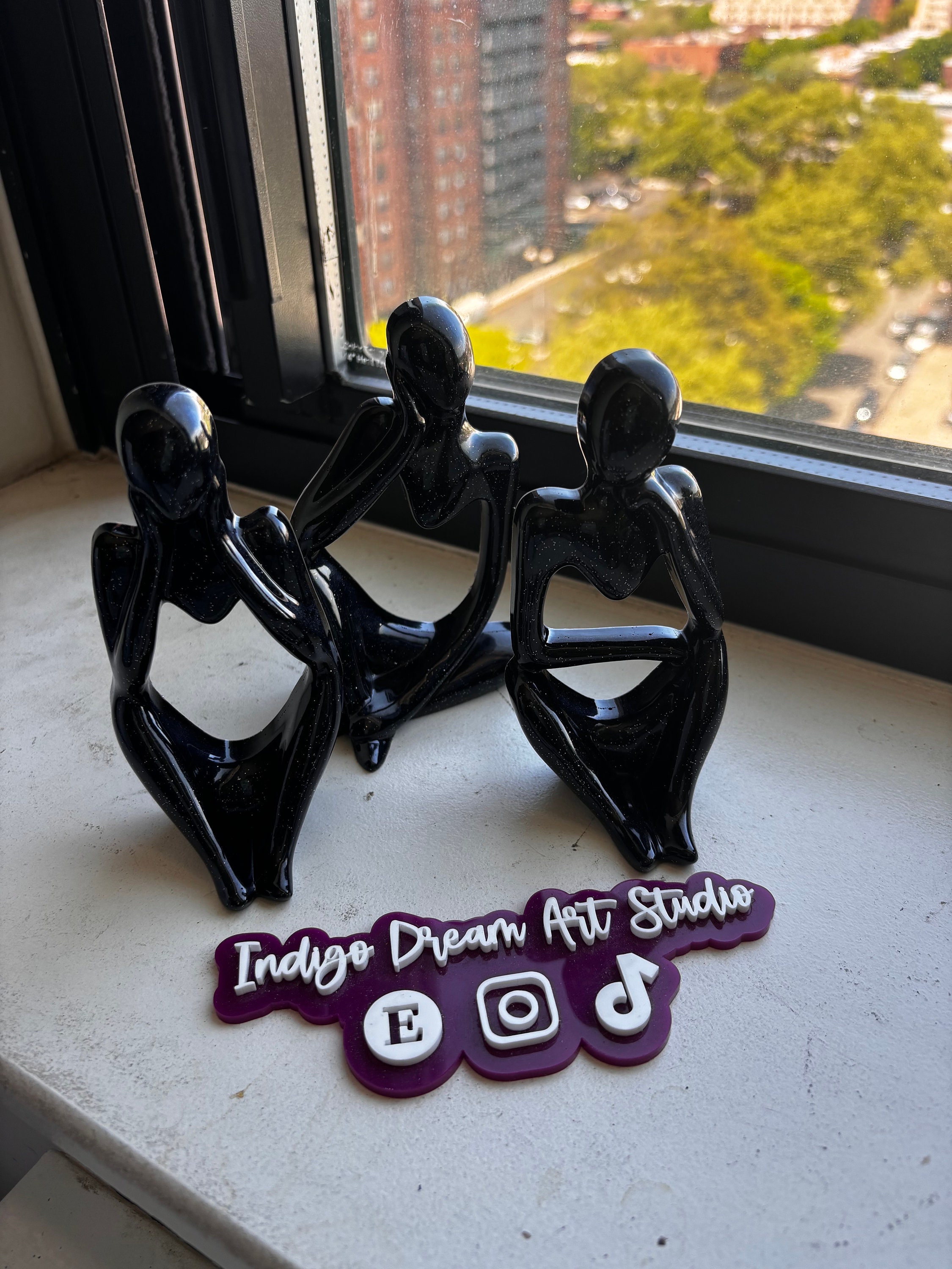 Thinking Resin Statue Set - Etsy