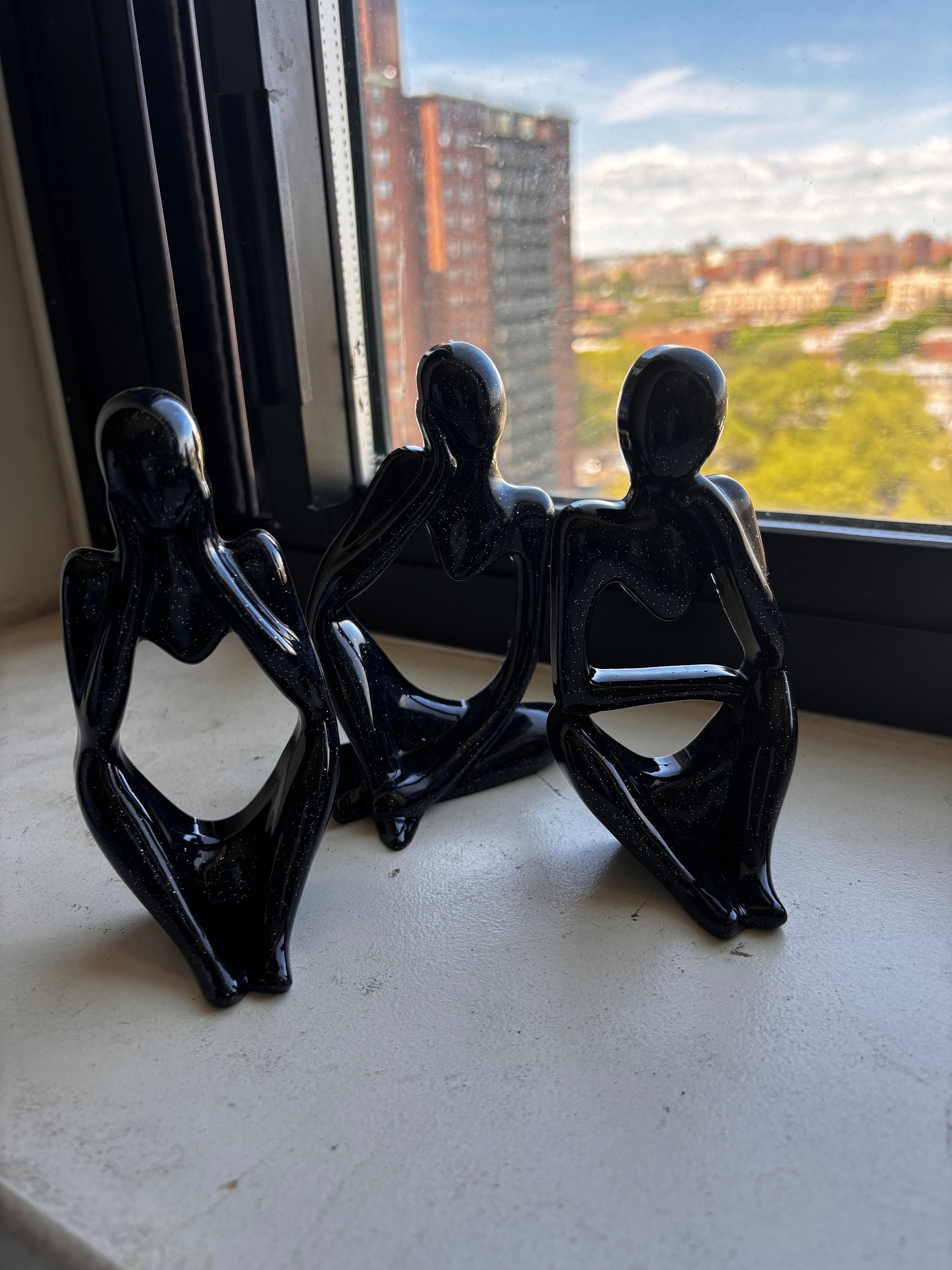 Thinking Resin Statue Set - Etsy