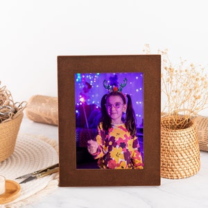 Unique Brown Velvet Photo Frame Custom Velvet Fabric Picture Frame Wall ...