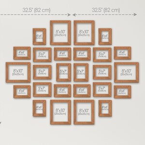 Custom Extra Large Wall Art Split Photo Frame Collage Wall Mounted Wood ...