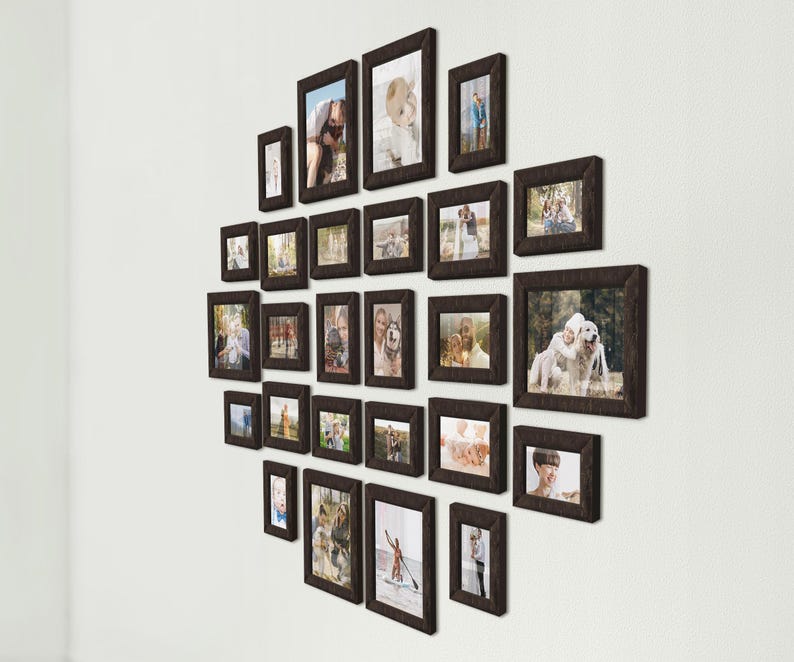 Custom Split Photo Collage Extra Large Wall Art Wood Picture Frame Set ...