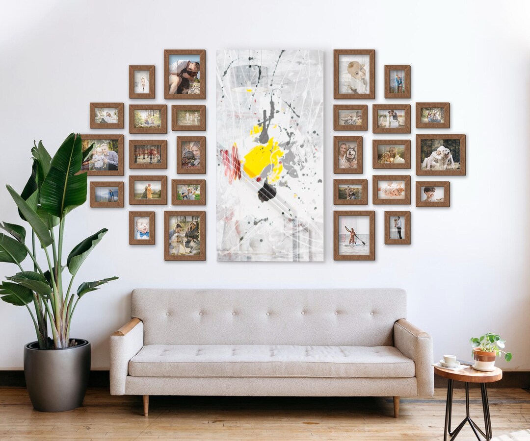 Custom Split Photo Collage Extra Large Wall Art Wood Picture Frame Set ...