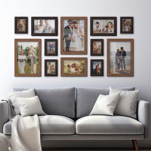 Custom Photo Frame Collage Wall Mounted Wood Picture Frame Set New Home ...