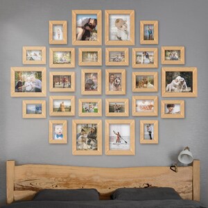 Custom Extra Large Wall Art Split Photo Frame Collage Wall Mounted Wood ...