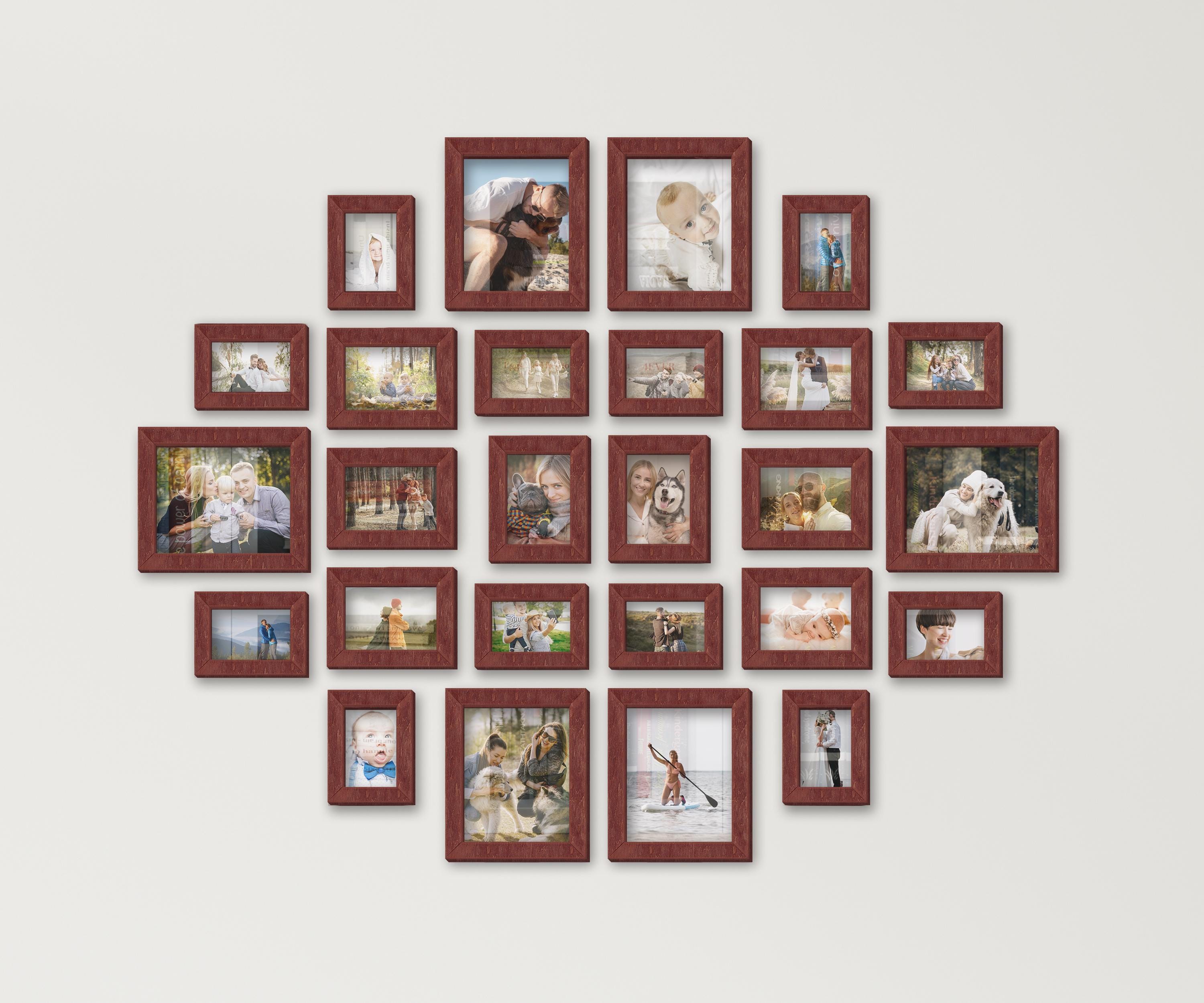 Custom Split Photo Collage Extra Large Wall Art Wood Picture Frame Set ...