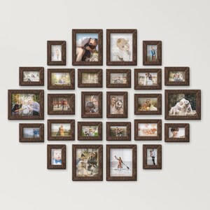 Custom Extra Large Wall Art Split Photo Frame Collage Wall Mounted Wood ...