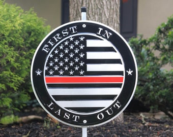 Firefighter Yard Sign | Etsy