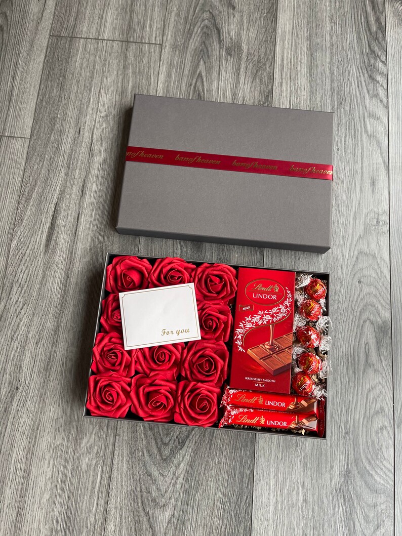 Luxury Lindor & Rose Box Gift Hatbox Home Decor Flower - Etsy