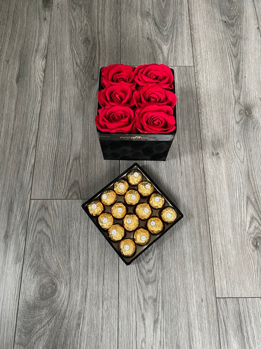 Small Black Premium Ferrero Velvet Rose Box Hatbox Home - Etsy