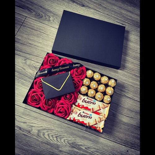 Luxury Lindor & Rose Box Gift Hatbox Home Decor Flower - Etsy UK