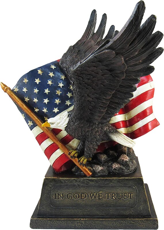 Patriotic Eagle Figurine Patriotic Statue Tabletop Home Décor ...