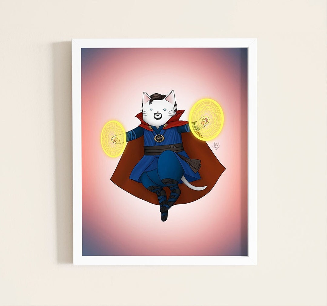 Doctor Strange Printable Wall Art Cat Printable Wall Art - Etsy