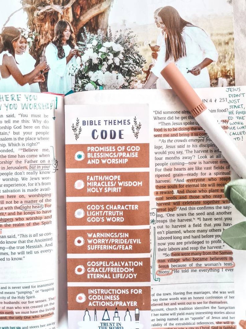 PRINTABLE Bible Highlighter Color Code - DIGITAL DOWNLOAD - Etsy
