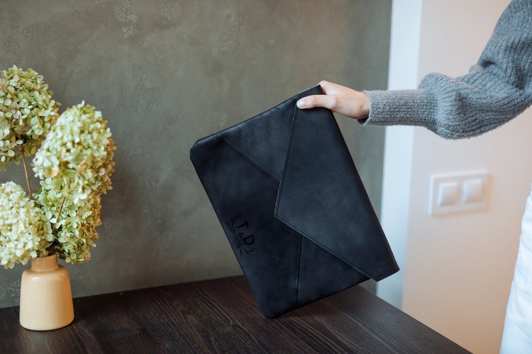 Leather Document Holder A4, Leather Portfolio Case, Handmade Leather ...