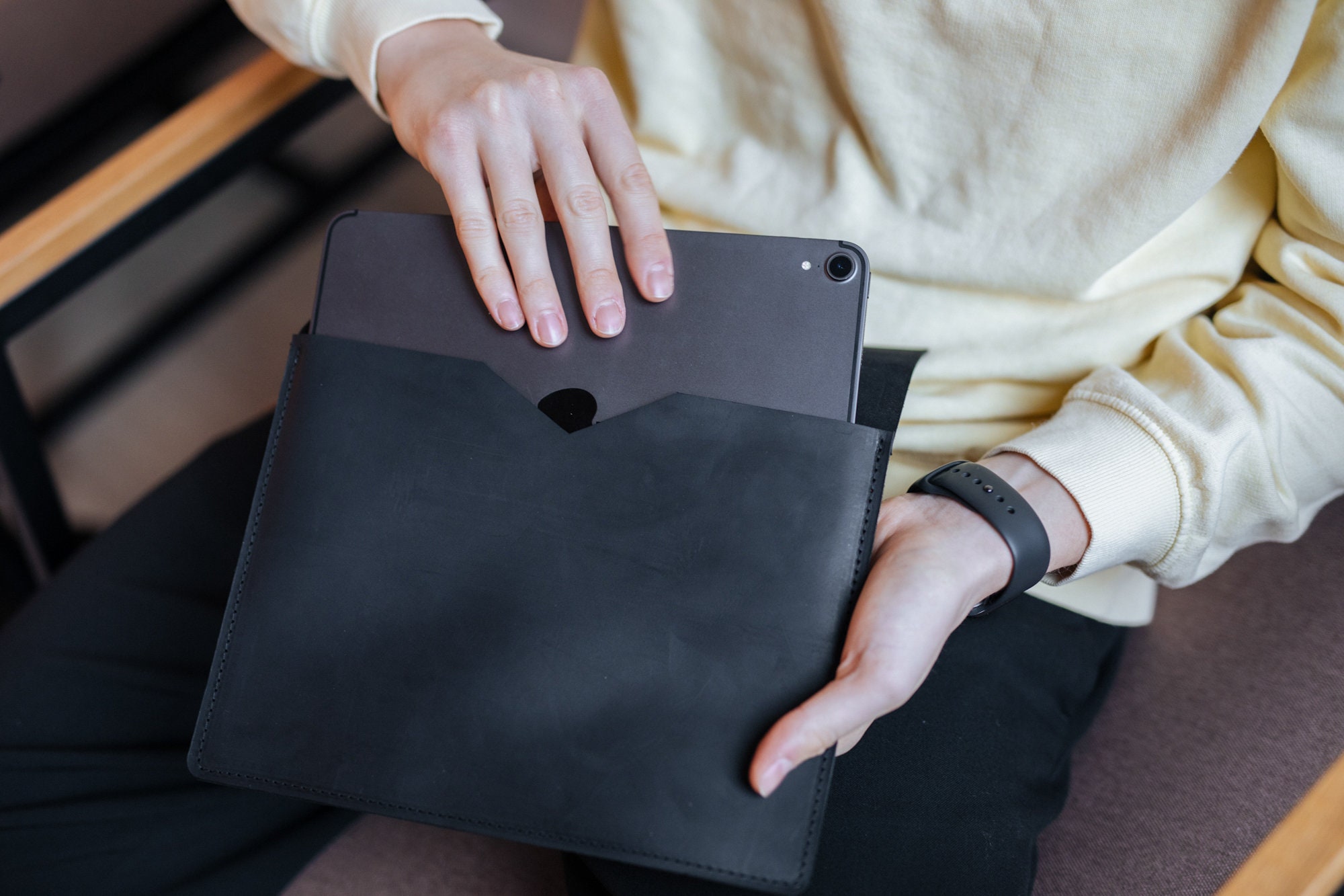 Microsoft Surface Pro Black Leather Case Surface Sleeve - Etsy