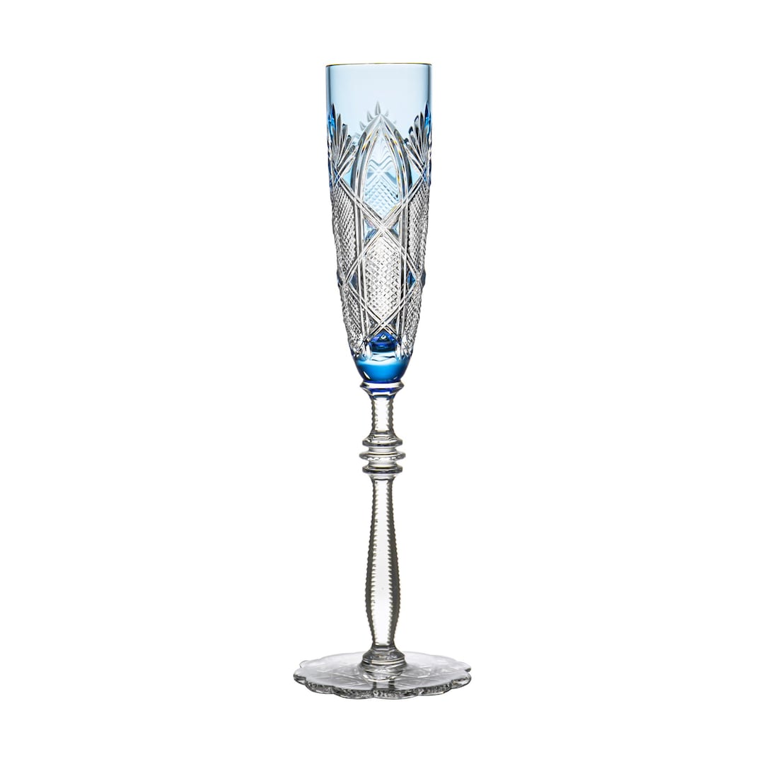 Fabergé - Czar Imperial Light Blue Champagne Flute - Etsy