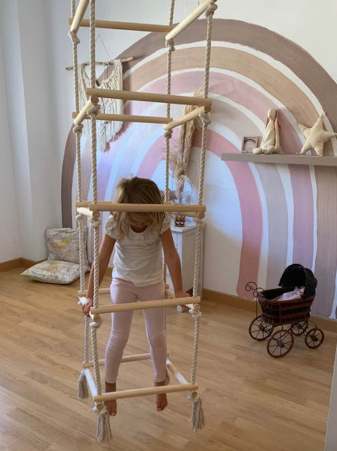 Montessori Rope Ladder Kids Indoor Playground Climbing Bars - Etsy