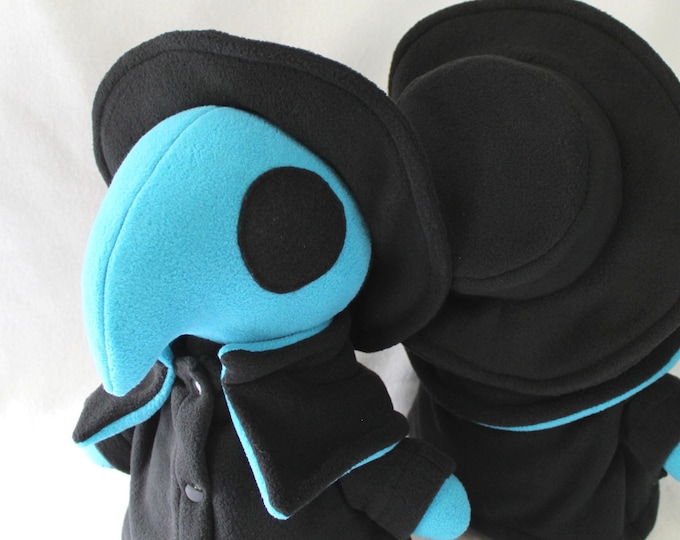Plague Doctor Plushie Black & Blue Halloween Plush Creepy Cute Stuffed ...