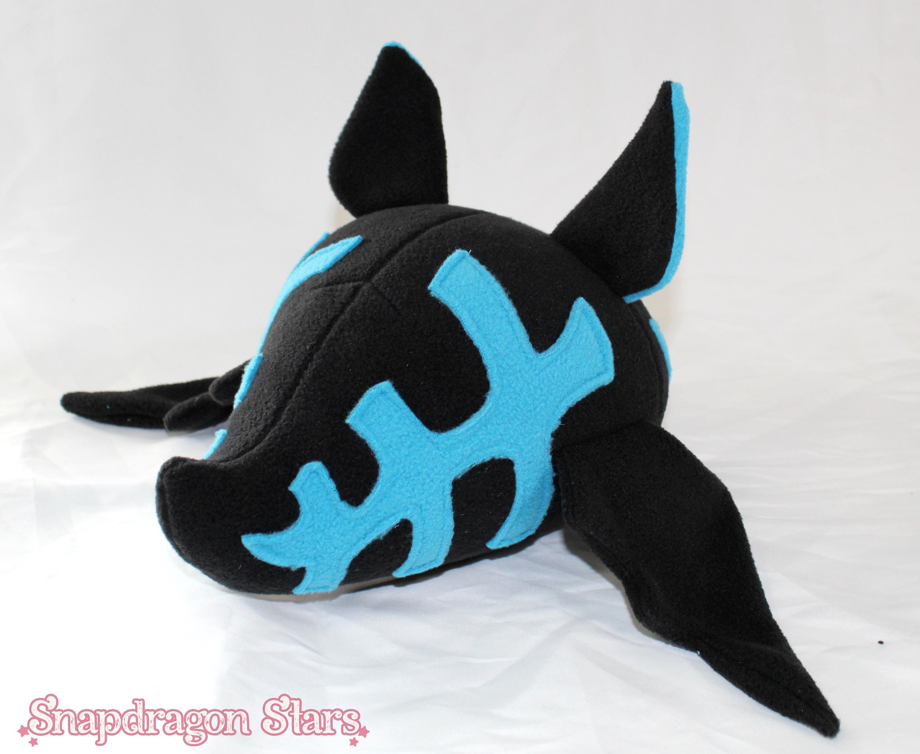 Bright Blue & Black Skeleton Bat Plushie - Ready to Ship! - Goth Toys ...