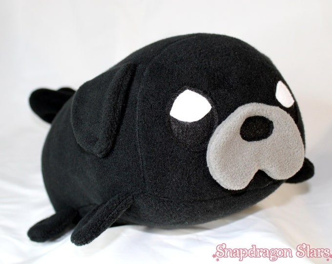 Old Black Pug Plush Soft Cuddly Puppy Toy Ready to Ship - Etsy