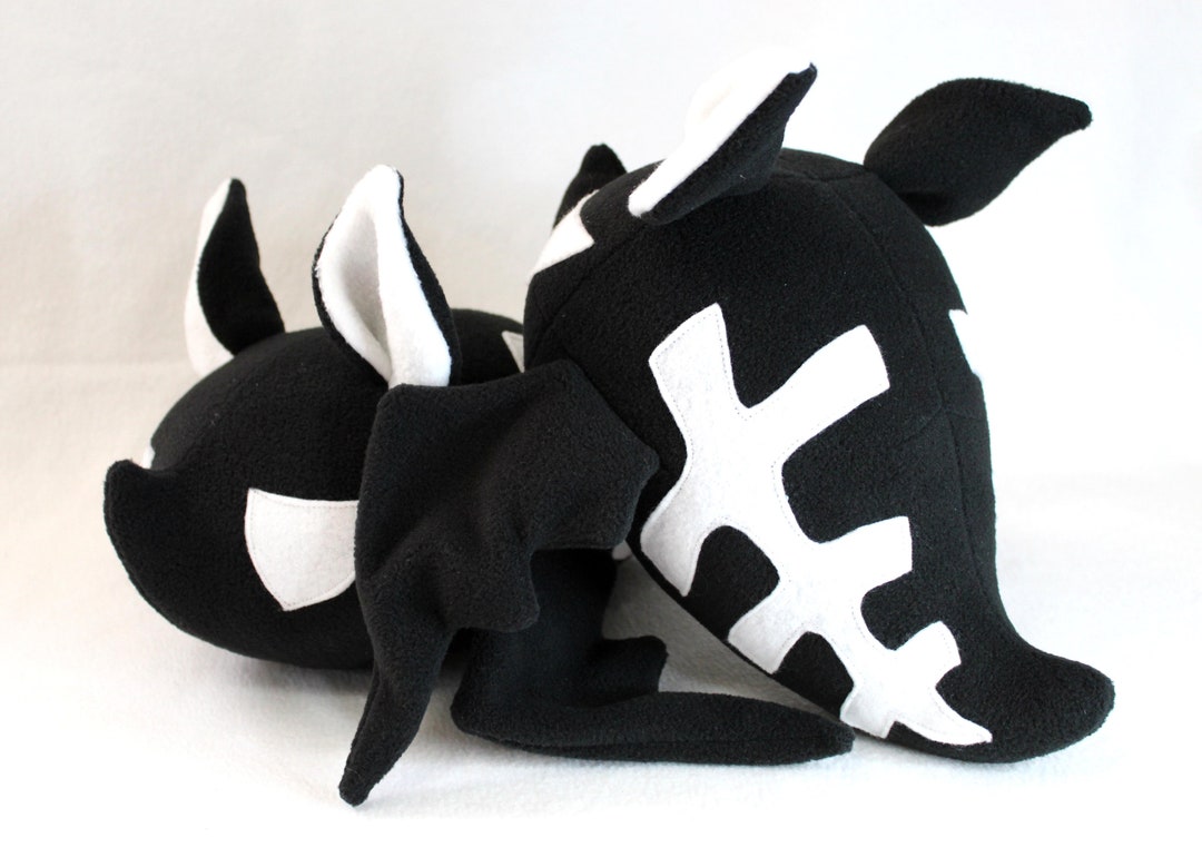 Skeleton Bat Plushie Ready to Ship Halloween Plush Decor Goth Toys ...