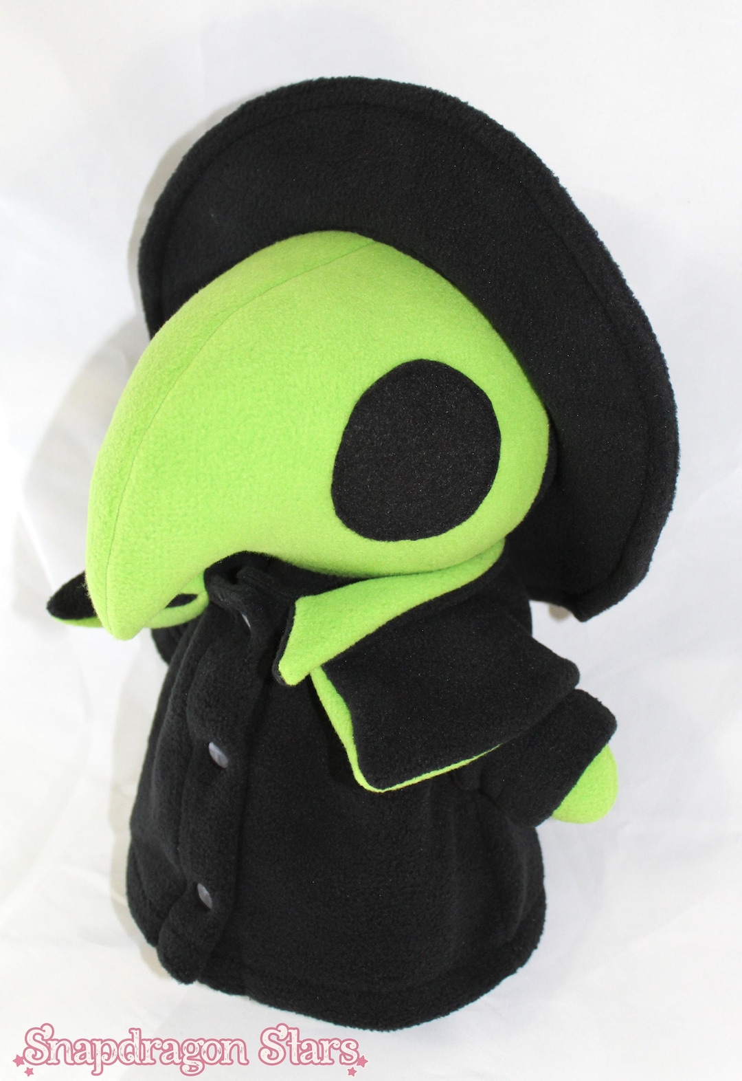 Plague Doctor Plushie - Black & Green - Halloween Plush - Creepy Cute ...