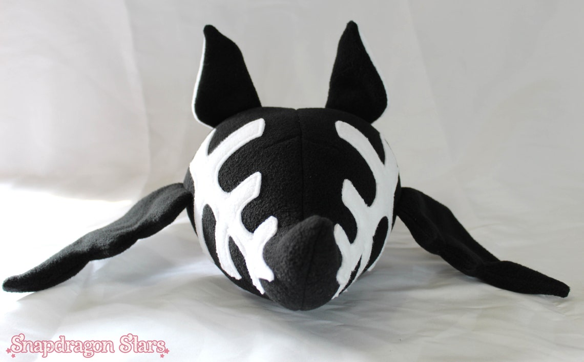 Skeleton Bat Plushie Ready to Ship Halloween Plush Decor - Etsy