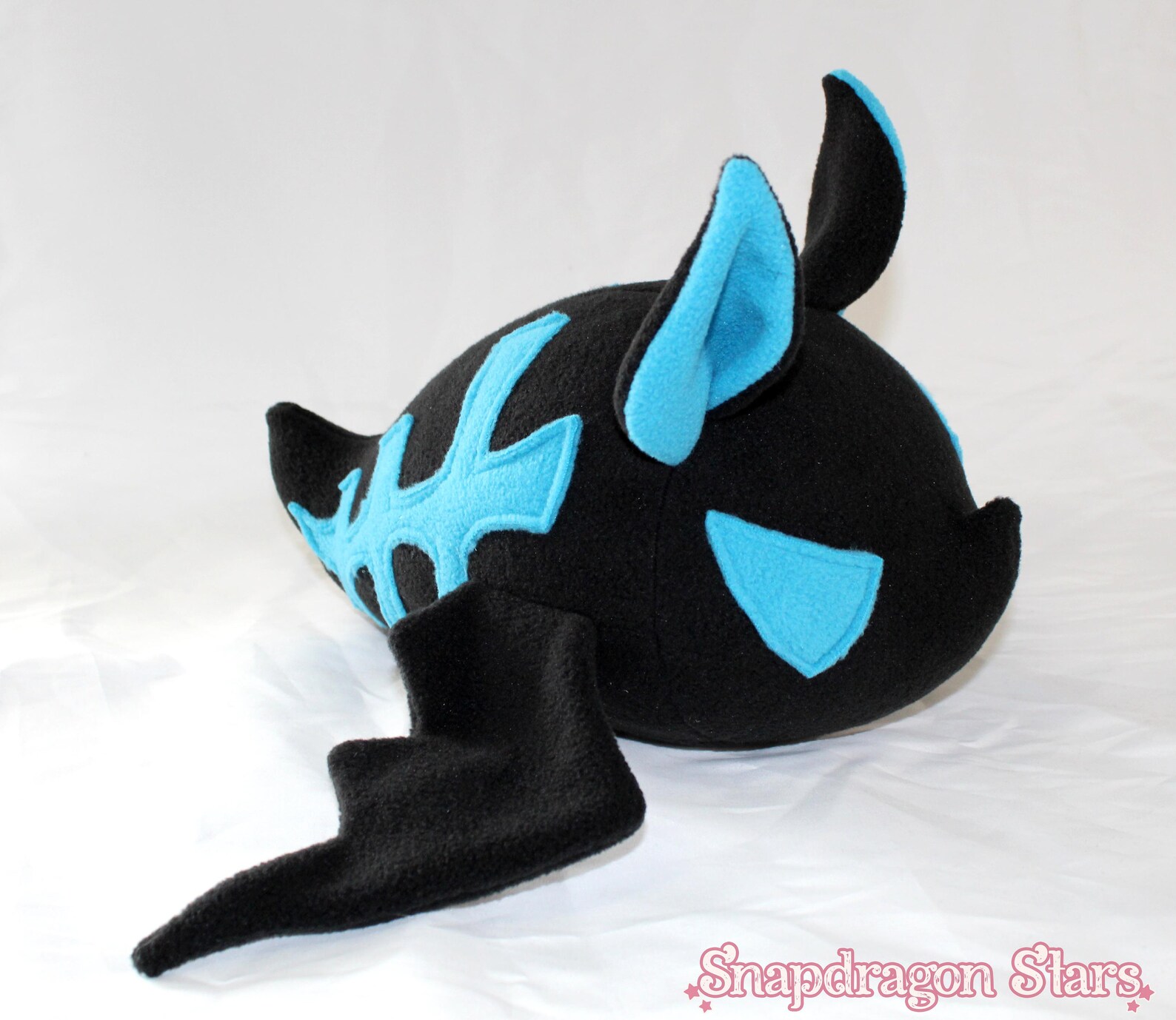 Bright Blue & Black Skeleton Bat Plushie - Ready to Ship! - Goth Toys ...