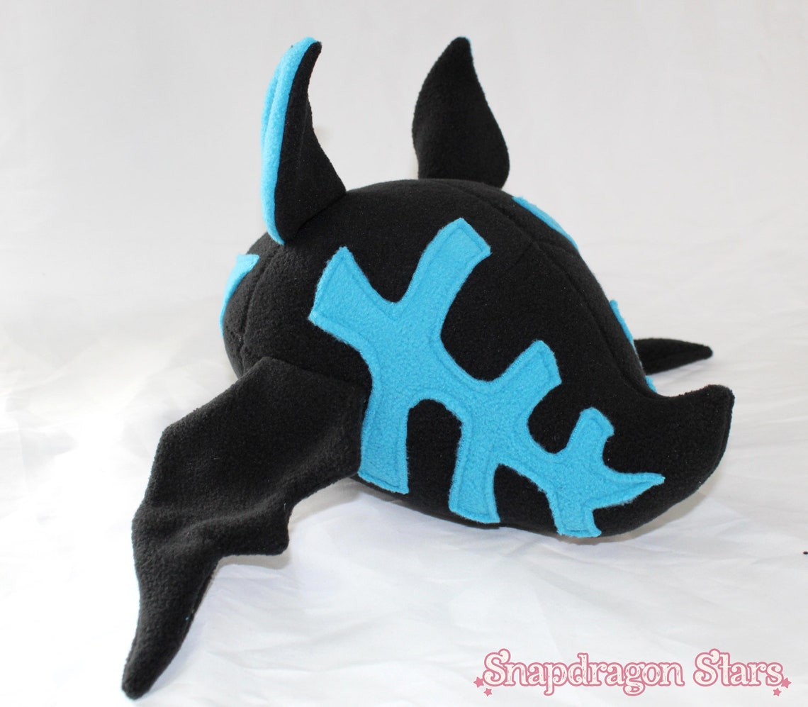 Bright Blue & Black Skeleton Bat Plushie - Ready to Ship! - Goth Toys ...