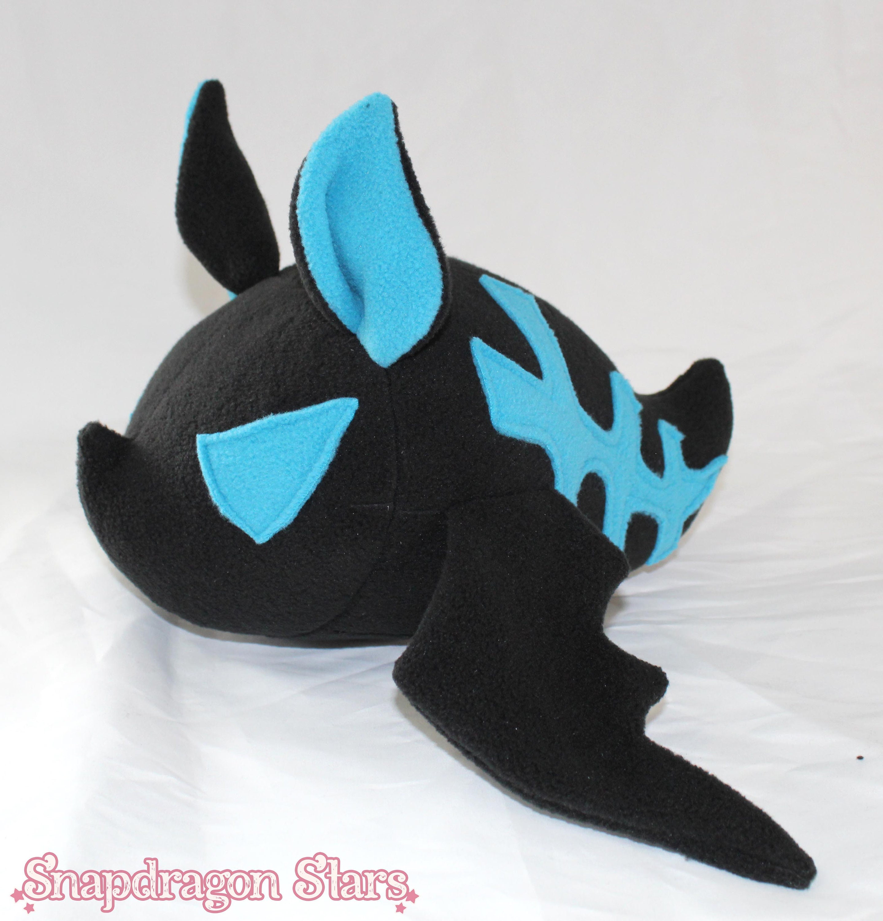 Bright Blue & Black Skeleton Bat Plushie - Ready to Ship! - Goth Toys ...