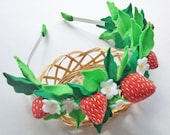 Strawberry Headband Strawberry Crown Headband With Red - Etsy